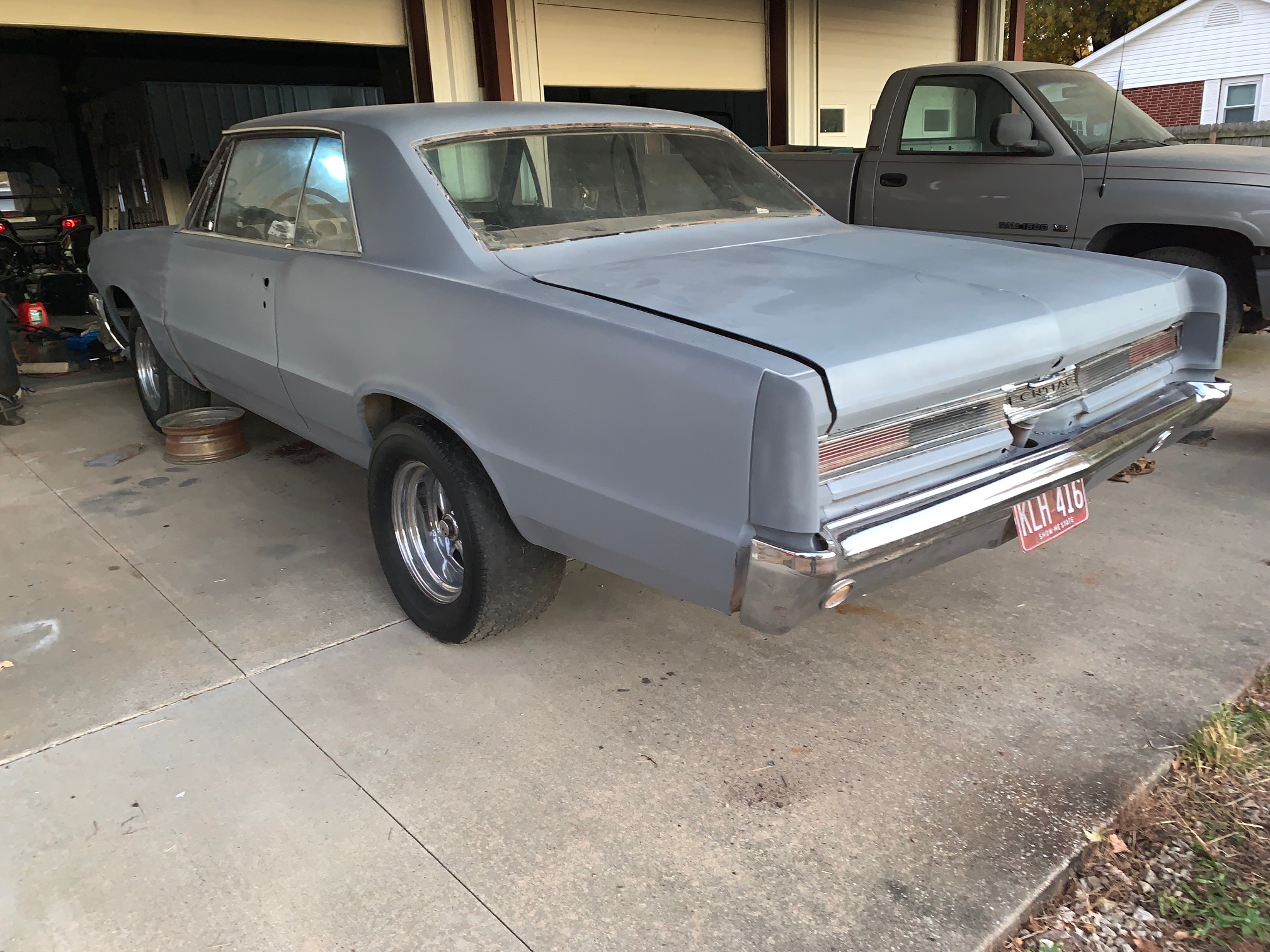Primer grey, medium red interior, no engine or transmission, originally ...