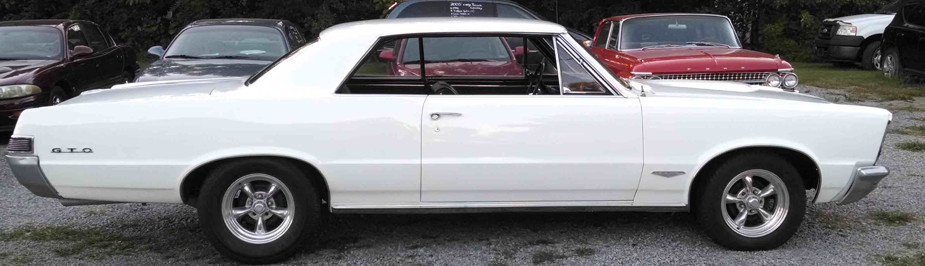 1965 Pontiac GTO , SOLD! , white, black vinyl interior, V-8, 4 speed ...
